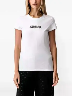 Armani Exchange Logo-embellished T-shirt - White