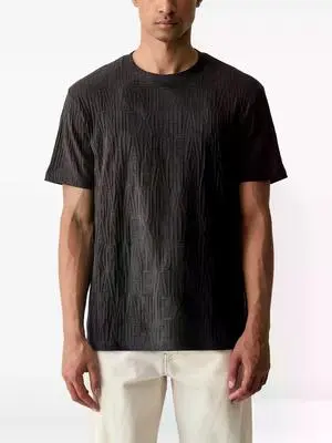 Armani Exchange Logo-jacquard Short-sleeve T-shirt - Black