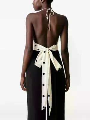 Bardot Phoebe Polka-dot Halterneck Top