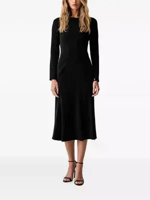 Armani Exchange Long-sleeved Midi Dress - Black