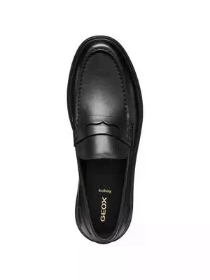 Geox Leather Penny-slot Loafers