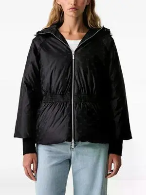 Armani Exchange Logo-print Drawstring-hood Jacket - Black