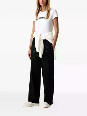 Armani Exchange Monogram-pattern Trousers