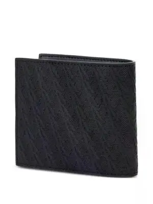 Armani Exchange Logo-embossed Bifold Wallet - Black