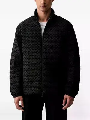 Armani Exchange Logo-print Quilted Jacket - Black