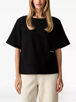 Armani Exchange Logo-embroidered Zip-fastening Top