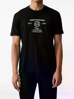Armani Exchange Logo-embroidered T-shirt