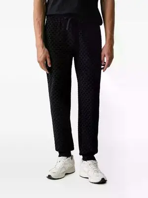 Armani Exchange Logo-pattern Track Pants - Black