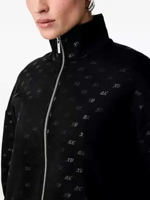 Armani Exchange Logo-pattern Zip-up Sweatshirt