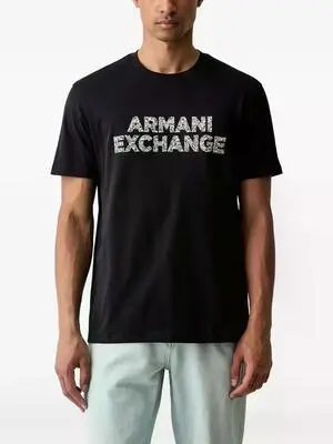 Armani Exchange Logo-print T-shirt - Black