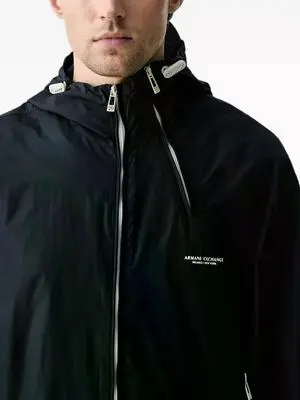 Armani Exchange Hooded Logo-print Jacket