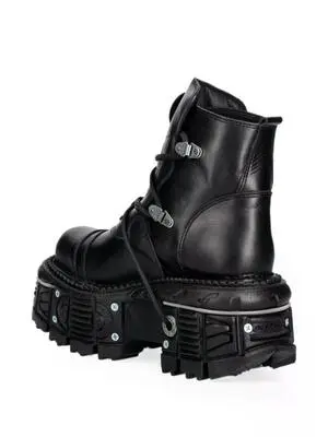 NEW ROCK Buckle-fastening Platform Boots