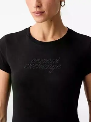 Armani Exchange Rhinestone-logo T-shirt