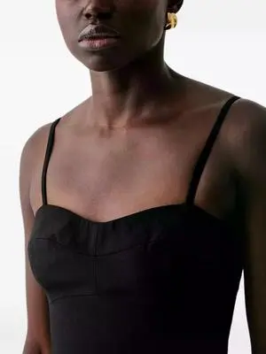 Armani Exchange Sweetheart-neck Pleated Mini Dress