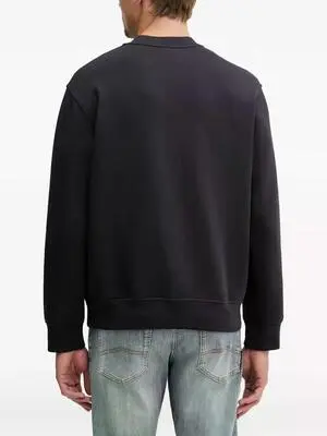 Armani Exchange Logo-pattern Pocket Sweater - Black