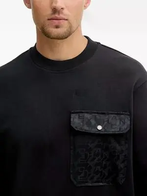 Armani Exchange Logo-pattern Pocket Sweater