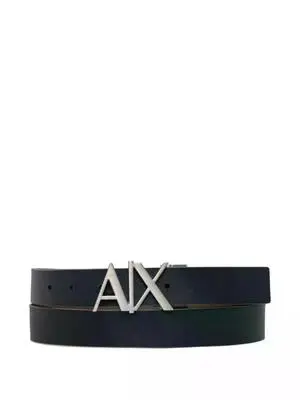 Armani Exchange Logo-plaque Reversible Belt - Blue