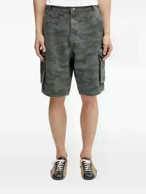 DAILY PAPER Camouflage-print Cargo Shorts - Green