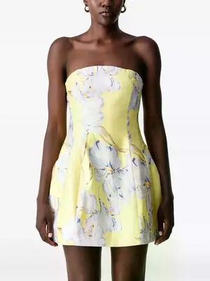 Bardot Karoline Floral-print Strapless Mini Dress