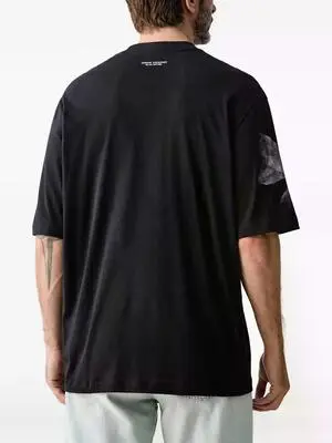 Armani Exchange Floral-print Logo-print T-shirt