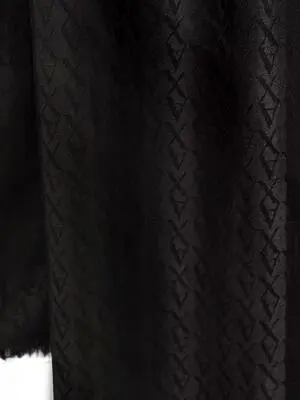 Armani Exchange Monogram Frayed-edge Scarf