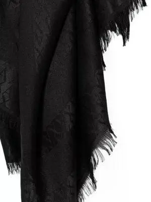 Armani Exchange Monogram Frayed-edge Scarf