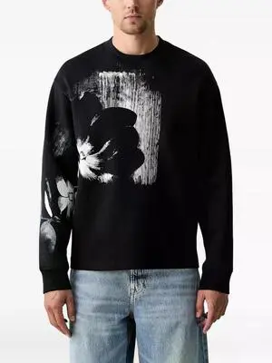 Armani Exchange Floral-print Crew-neck Sweatshirt