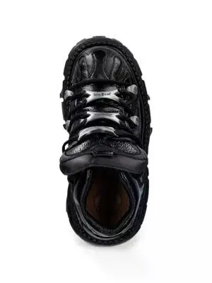 NEW ROCK Metallic Chunky-sole Sneakers - Black