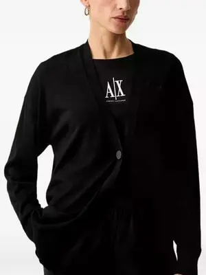 Armani Exchange V-neck Logo-embroidered Cardigan
