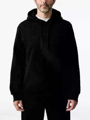 Armani Exchange Logo-pattern Drawstring Hoodie
