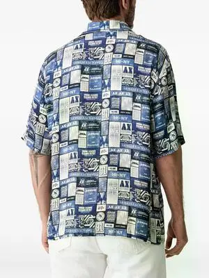 Armani Exchange Logo-print Short-sleeve Shirt