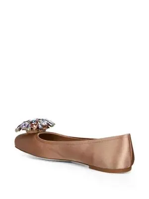 Jeffrey Campbell Ornate Crystal-embellished Square-toe Ballet Flats