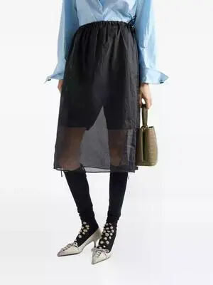 Prada Cotton Organdy Midi-skirt