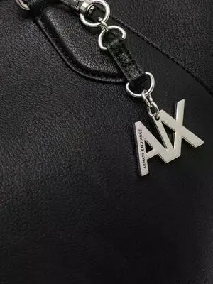 Armani Exchange Logo-plaque Pebbled Tote Bag
