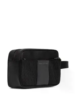 Armani Exchange Logo-patch Zip-around Wash Bag