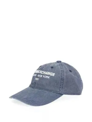 Armani Exchange Logo-embroidered Baseball Cap - Blue