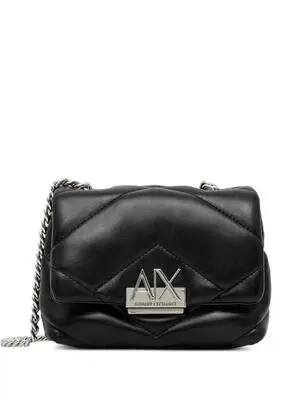 Armani Exchange Mini Quilted Logo-plaque Shoulder Bag
