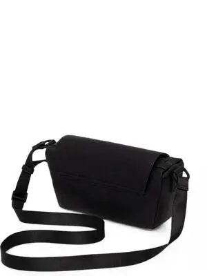 Armani Exchange Pebbled Foldover Belt Bag - Black