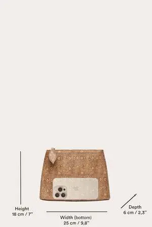 LIFFNER Zip Clutch Croc
