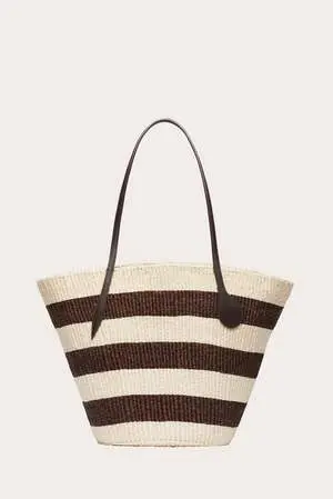 LIFFNER Straw Basket Large Dark Brown - Multi