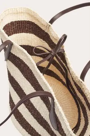 LIFFNER Straw Basket Large Dark Brown