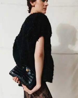 LIFFNER Pushlock Clutch Croc