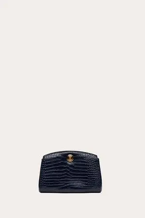 LIFFNER Pushlock Clutch Navy Croc - Blue