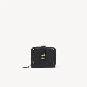 Chloé Paddington Bifold Wallet In Grained Leather - Black