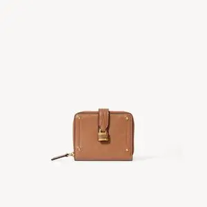 Chloé Paddington Bifold Wallet In Grained Leather - Mustang Brown
