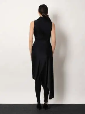 Balenciaga Stretch Fabric Long Asymmetrical Dress