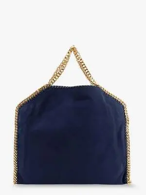 Stella McCartney Falabella Alter Suede Shoulder Bag With Metal Profiles - Blue