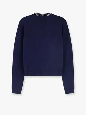 SEMICOUTURE Embellished Wool And Cashmere Cardigan