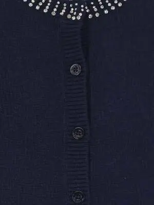 SEMICOUTURE Embellished Wool And Cashmere Cardigan