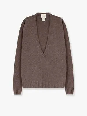 ALYSI Wool And Cashmere Blend Sweater - Brown